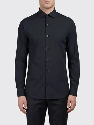 TINTORIA MATTEI 954 Stretch Cotton Shirt - Black