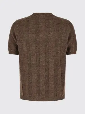 Brunello Cucinelli Ribbed Knit Short Sleeve Pullover