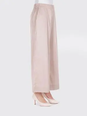 Max Mara Cotton Blend Wide Leg Palazzo Trousers - Sand
