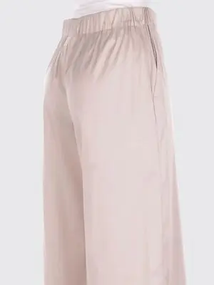 Max Mara Cotton Blend Wide Leg Palazzo Trousers - Sand