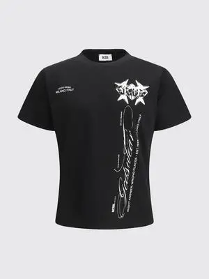 Gcds Printed Cotton T-shirt - Black