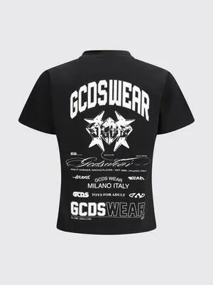 Gcds Printed Cotton T-shirt - Black