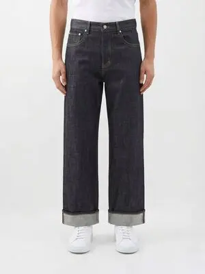 REPRESENT Cotton Denim Wide-leg Jeans - Black