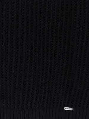 REPRESENT Cotton Blend Knit Polo Shirt - Black