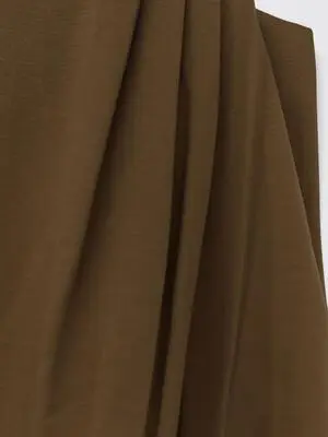 Soeur Sleeveless High Neck Draped Organic Cotton Top - Beige