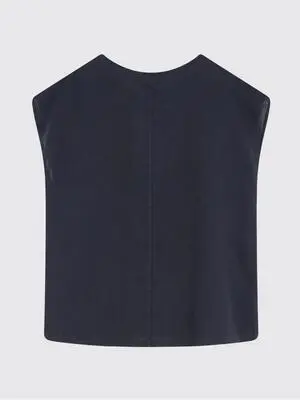 Aspesi Linen Top With Tie Detail - Blue
