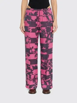 Dries Van Noten Printed Wide Leg Trousers - Pink