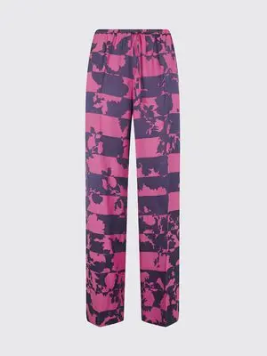 Dries Van Noten Printed Wide Leg Trousers - Pink