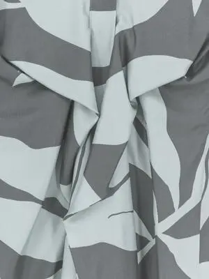Max Mara Printed Silk Shirt Dress - Green