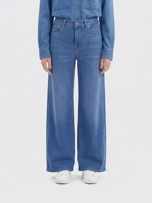 7 For All Mankind Wide Leg Stretch Jeans - Grey