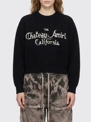 Amiri Cotton Blend Crewneck Sweater - Black