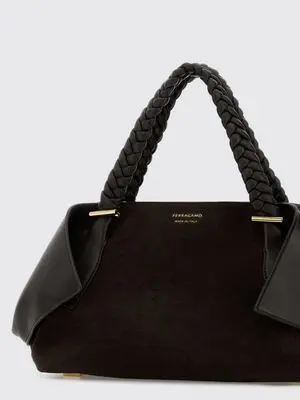 FERRAGAMO Braided Handle Top Handle Bag - Dark