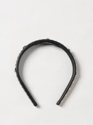 Versace Studded Leather Headband - Black