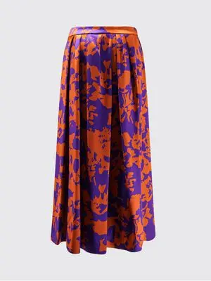 Dries Van Noten Abstract Print Viscose Maxi Skirt