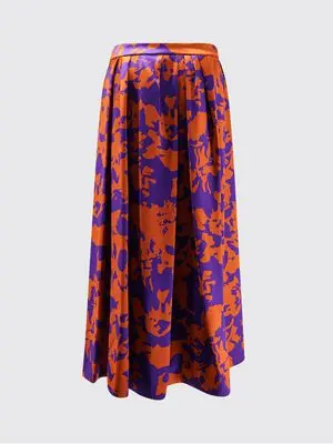 Dries Van Noten Abstract Print Viscose Maxi Skirt