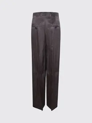 Rick Owens Cupro Wide Leg Trousers - Grey