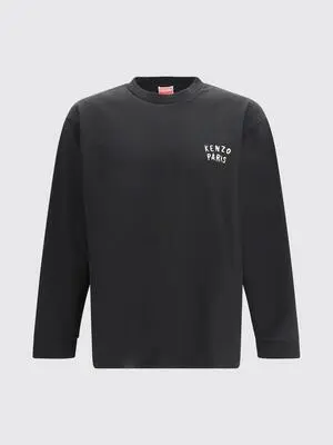 Kenzo Cotton T-shirt With Fiore Print - Black