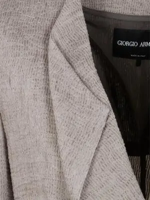 Giorgio Armani Double-breasted Linen Blazer - Brown