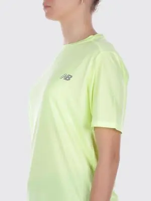 NEW BALANCE Recycled Polyester T-shirt With Logo - Lime