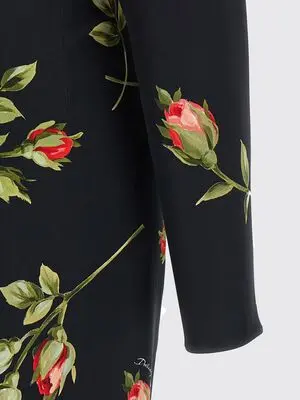Dolce & Gabbana Floral Print Sweetheart Neck Sheath Midi Dress