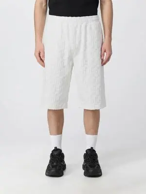 Gcds Terry Cloth Sports Shorts With Jacquard Logo - White