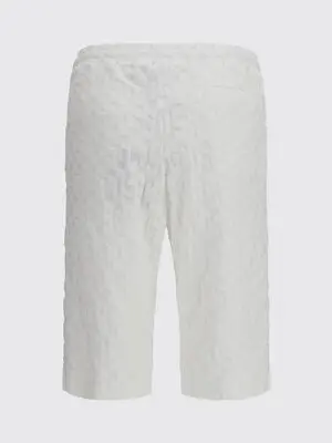 Gcds Terry Cloth Sports Shorts With Jacquard Logo - White