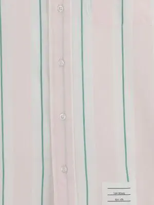Thom Browne Striped Cotton Casual Shirt - Pink