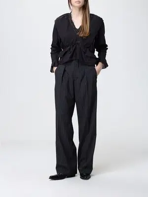 Isabel Marant Étoile High-rise Pinstriped Trousers - Grey