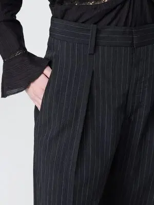Isabel Marant Étoile High-rise Pinstriped Trousers - Grey