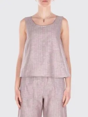 Max Mara Pin Linen And Cotton Top