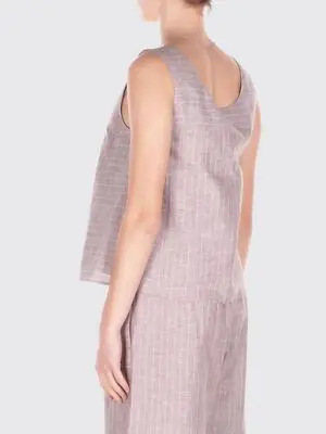 Max Mara Pin Linen And Cotton Top