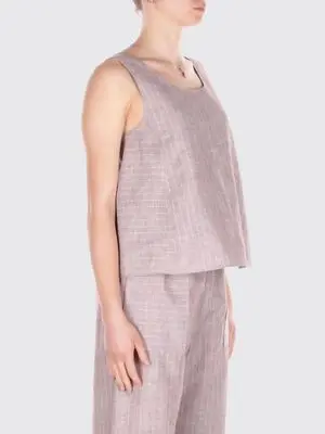 Max Mara Pin Linen And Cotton Top