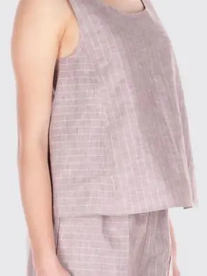 Max Mara Pin Linen And Cotton Top