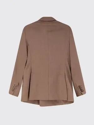 Max Mara Double Breasted Wool Blazer - Sand