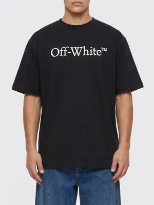 Off-White Cotton T-shirt With Logo - Black