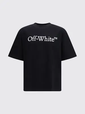 Off-White Cotton T-shirt With Logo - Black