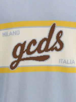 Gcds Crew Neck Jumper With Jacquard Logo