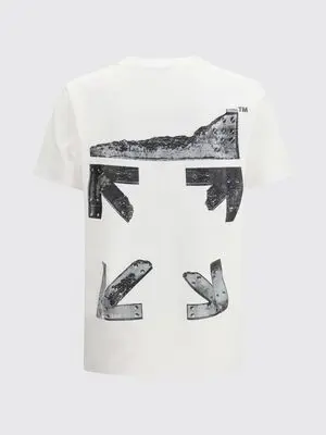 Off-White Cotton T-shirt With Arrow Logo