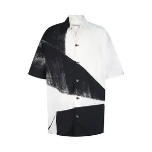 Alexander McQueen Brushstroke Print Hawaiian Shirt
