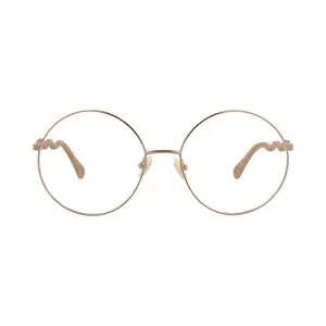 Chloé Round Metal Optical Frames - Tan