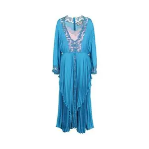 Gucci Long-sleeve Pleated Dress
