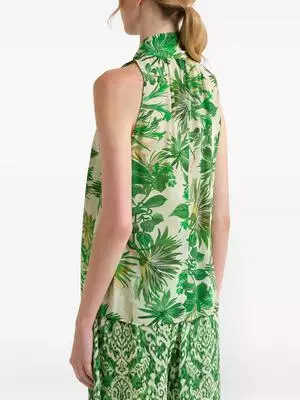 Malìparmi Botanical Jungle Halterneck Top - Green