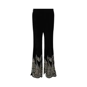 Gucci Embroidered Velvet Pants