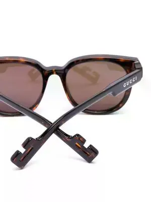 Gucci Mountain Injection Square-frame Sunglasses