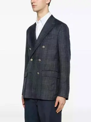 Eleventy Double-breasted Jacket - Blue