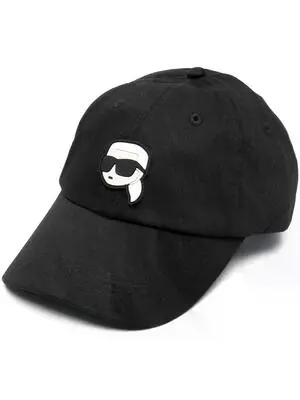 Karl Lagerfeld Ikon Baseball Cap - Black