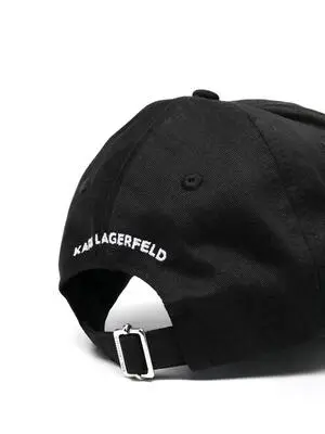 Karl Lagerfeld Ikon Baseball Cap - Black