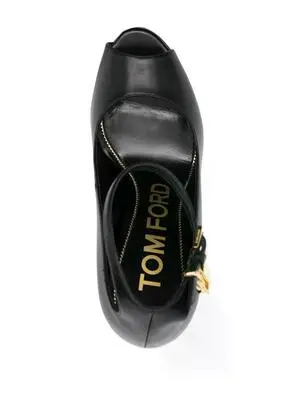 TOM FORD Padlock Charm Platform Pumps