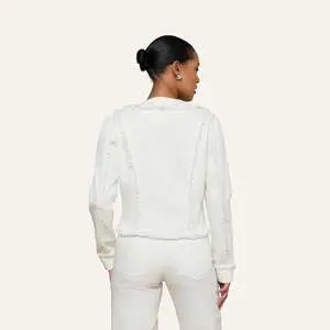 L'Agence Yarin Collarless Fray Jacket