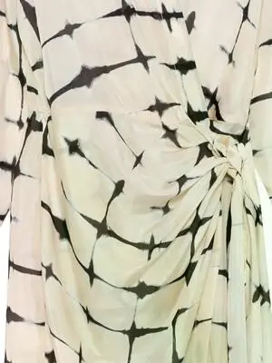 CRIDA MILANO Tie-dye Silk Wrap Dress